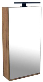 BPS-koupelny Zrcadlová skříňka závěsná Atica GO 40 ZS LED-B s osvětlením Any LED 30 B, černá