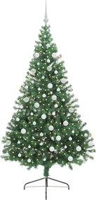 Umělý osvětlený vánoční stromeček Zelená 180 cm PVC 3397014