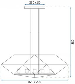 Toolight, stropní svítidlo 5xE27 APP1037-5CP, černá, OSW-05561