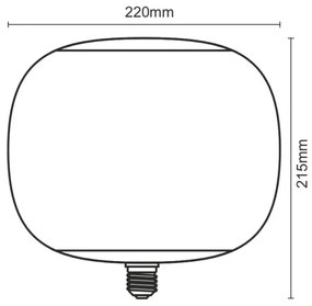 LED Žárovka FILAMENT SMOKE T220 E27/4W/230V 1800K