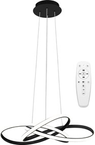 Toolight - LED závěsné svítidlo APP814-CP + dálkové ovládání, černá, OSW-04025