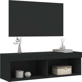 vidaXL TV skříňka s LED osvětlením 100 x 30 x 30 cm [837157] Barva: Černá