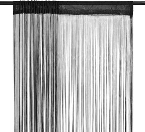 vidaXL Provázkové záclony, 2 ks, 140x250 cm, [132407] Barva: Černá