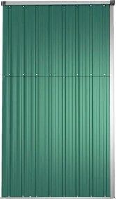 Zahradní kůlna na nářadí zelená 225x89x161 cm pozinkovaná ocel 316213
