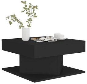 Konferenční stolek černý 57 x 57 x 30 cm dřevotříska - Default Title