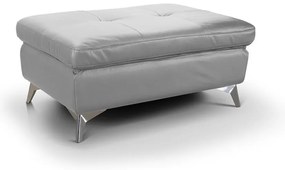 Kožený taburet SALERNO II 66x100 cm šedá C096800 PEARCY II HOCKER
