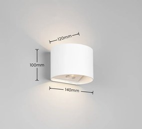 LED nástěnné venkovní svítidlo se senzorem pohybu na USB (výška 10 cm) Genie – Reality