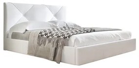 Čalouněná postel KARINO rozměr 180x200 cm Bílá eko-kůže