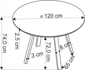 Jídelní stůl Ezekiel, ořech / černá