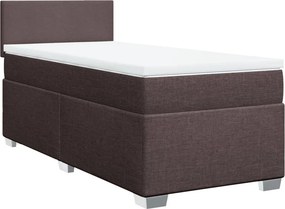 Box spring postel s matrací tmavě hnědá 80x200 cm textil 3288011