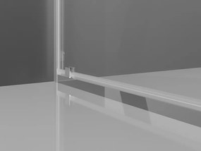 Mexen Exo, výklopná sprchová kabina, dveře 110 cm + boční stěna 75 cm, transparentní sklo, chrom, 8182-110-075-01-00