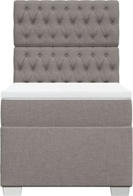 Box spring postel s matrací taupe 80x200 cm textil 3290326