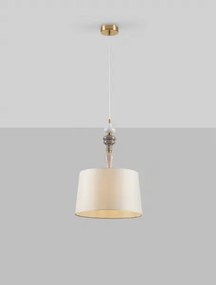 Mosaz & oranžovo-hnědý designový lustr Damo