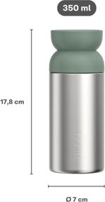 Termo hrnek z nerezové oceli ve stříbrné barvě/šalvějově zelený 350 ml Ellipse – Mepal
