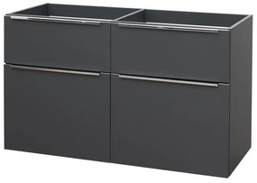 Mereo Mereo, Mailo, koupelnová skříňka 121 cm, bílá, dub, antracit, CN533S