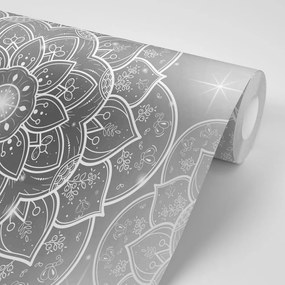 Samolepící tapeta černobílá orientální Mandala