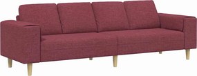 Pohovka do obývacího pokoje Víno Červené 250 x 77 x 76 cm 3335084
