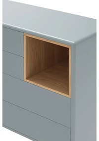 Modro-šedá nízká komoda 90x90 cm Corvo – Teulat