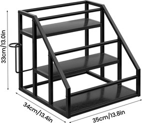Kuchyňská police Houseland Zita černá