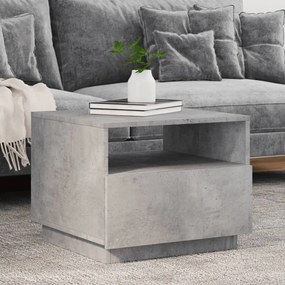 vidaXL Konferenční stolek s LED osvětlením 50 x 49 x 40 cm [839829] Barva: Betonová šedá