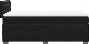 Box spring postel s matrací černá 90x200 cm samet 3288518