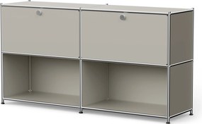 Tchibo - Kovová odkládací skříňka »Cn3« se 2 přemístitelnými výklopnými dvířky - barva: chrom