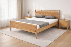 Postel Stick IV z masivního dřeva Olše 120x200