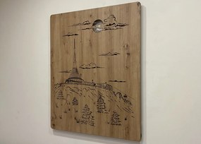 Li-Go "Ještěd" světelný obraz 230V 90x110 cm provedení povrchu: dub světlý