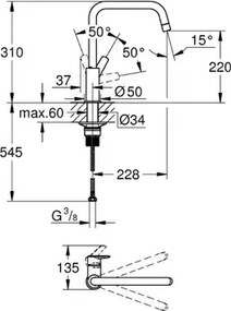 Grohe QuickFix Start - Dřezová baterie matná černá