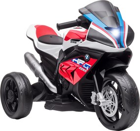 HOMCOM Dětská elektrická motorka 6V – Dětský motocykl, elektrické vozidlo a trojkolka s 3 hudebními režimy, rychlost 2,5 km/h, pro děti od 18 měsíců,