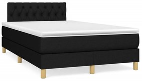 Box spring postel s matrací a LED černá 120x190 cm textil 3270111
