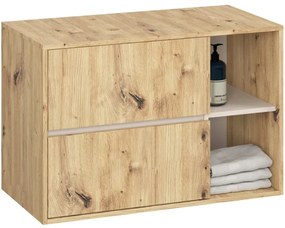 Skříňka pod umyvadlo VAMI W90 2SZ dub artisan / krémová