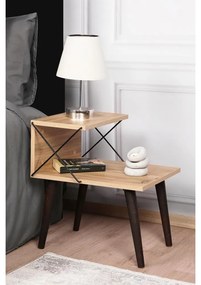 Asir | Noční stolek CROSS 55x50 cm hnědá | AS1026