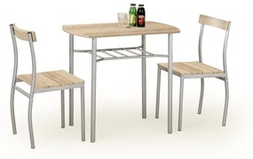 Jídelní stůl+ 2 židle- LANCE- Dub sonoma