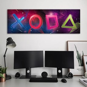 Gario Obraz na plátně Herní symboly na vesmírném pozadí Rozměry: 90 x 30 cm
