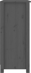 vidaXL Příborník 70 x 35 x 80 cm masivní borové dřevo [813751] Barva: Černá