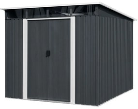 Riwall PRO RMSP 9x8 Anthracite LUX zahradní domek kovový 2,4 x 2,8 m s pultovou střechou antracit