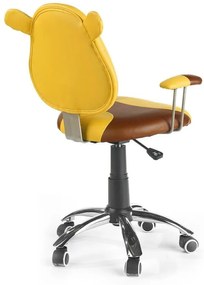 Intesi Dětská kancelářská židle Pú žlutá