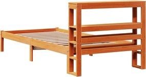 Rám postele s čelem voskově hnědý 75 x 190 cm masivní borovice 3305732