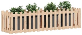 Vyvýšený záhon plotový design 200x50x50 cm masivní borovice,  832507