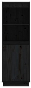 Komoda černá 37 x 34 x 110 cm masivní borové dřevo - Default Title