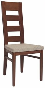 Stima Dřevěná jídelní židle FALCO | Odstín: bílá,Sedák: bolton new arancio 1