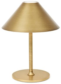 OnaDnes -20% Zlatá plastová nabíjecí stolní LED lampa Halo Design Hygge 25 cm
