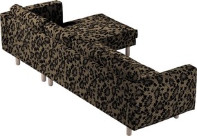 Potah na pohovku IKEA Norsborg 4-místná se šezlongem barva béžová látka pletený vzor, vzorované