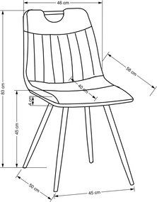 Jídelní židle Olindo, šedá
