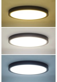 Solight LED osvětlení s dálkovým ovladačem Estela Black, 36W, 2700lm, 30cm, změna chromatičnosti, stmívatelné
