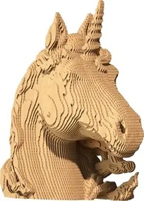 CARTONIC 3D puzzle Jednorožec / 65 dílků / kartonové / bez lepidla / r