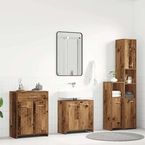 4dílná koupelnová sestava old wood kompozitní dřevo 3328941