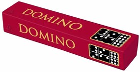 Domino společenská hra dřevo 55ks v krabičce 23,5x3,5x5cm