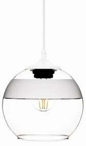 Závěsná lampa Monochrome Flash čirá/bílá Ø 20cm